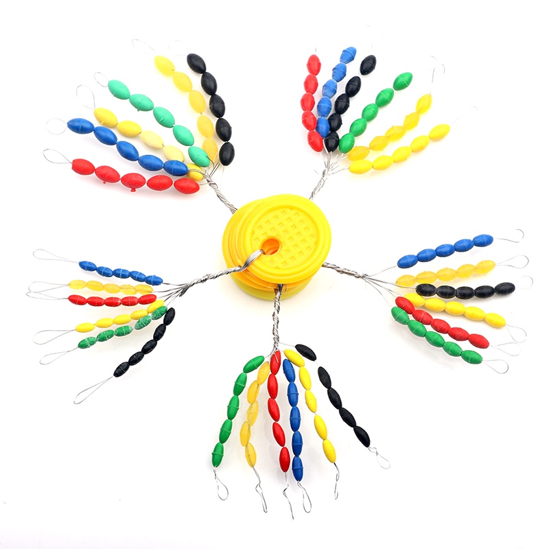 Rompin 150 Pcs Rubber Multicolor Float Stopper For Space Beans Oval ...