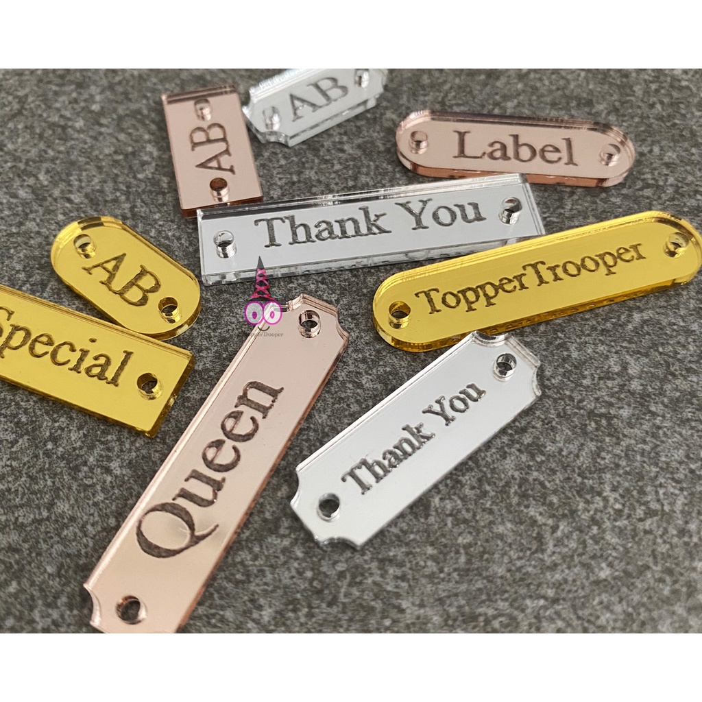 Acrylic Label | Acrylic Product Labels | Bag Label | Branding Hijab ...