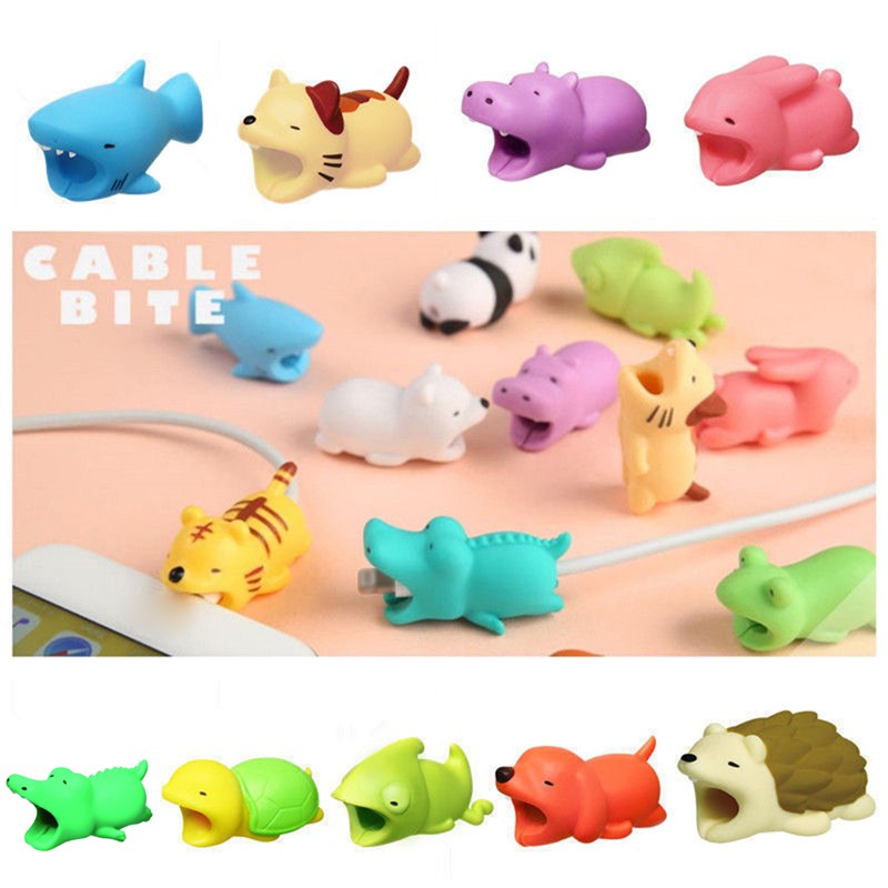 Cute Animal Shaped Cable Bite Protector for Phone Wire Holder Organizer ...