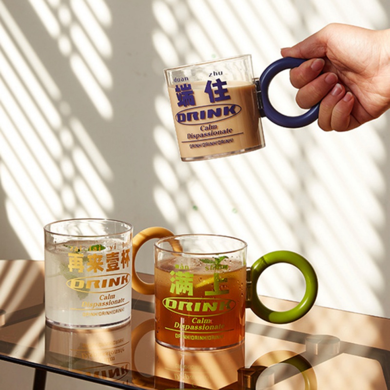 350ml Korean Coffee Cups Plastic Transparent Round Cold Water Drink Cup ...