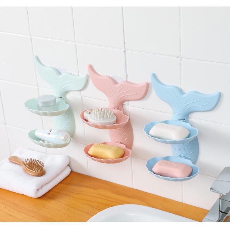 Convenient 2-LAYER FISH TAIL WALL SOAP SHELF | Shopee Philippines