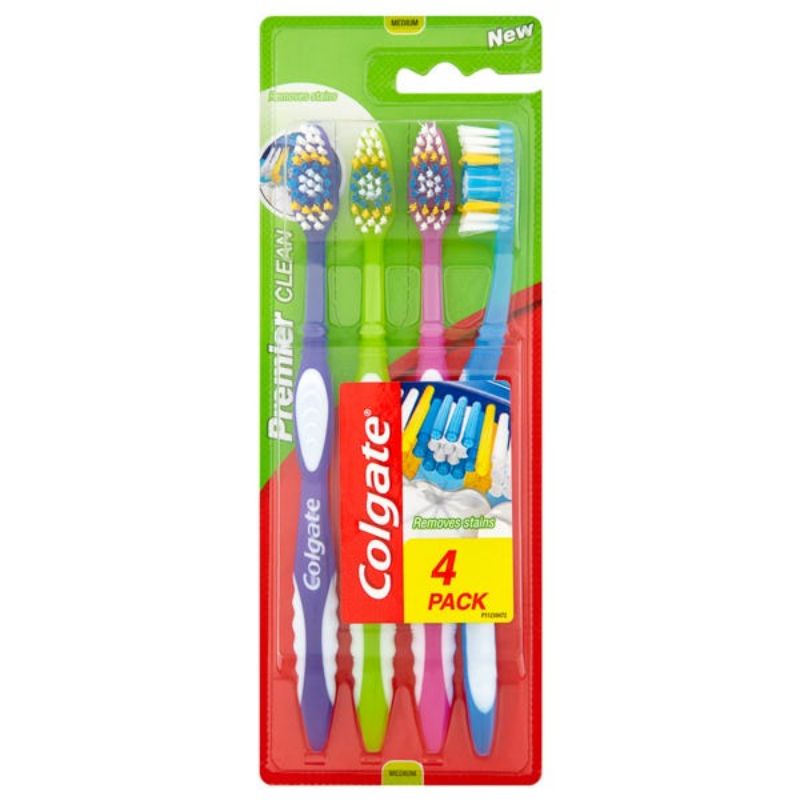 Colgate Toothbrush Premier Clean 4 Pack Remove Stains | Shopee Philippines