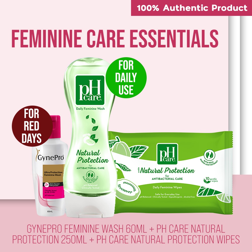 Feminine Care Essentials Bundle (pH Care Natural Protection 250mL ...