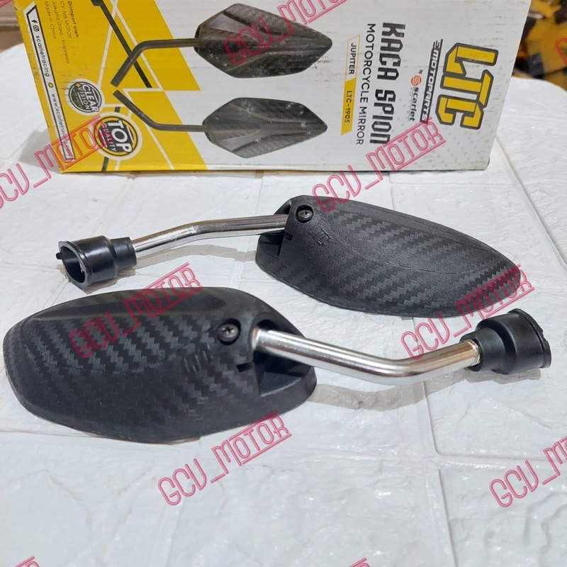 Honda BEAT CARBON DOFF MINI MIRROR CHROME BEAT VARIO SCOOPY SPACY GENIO ...