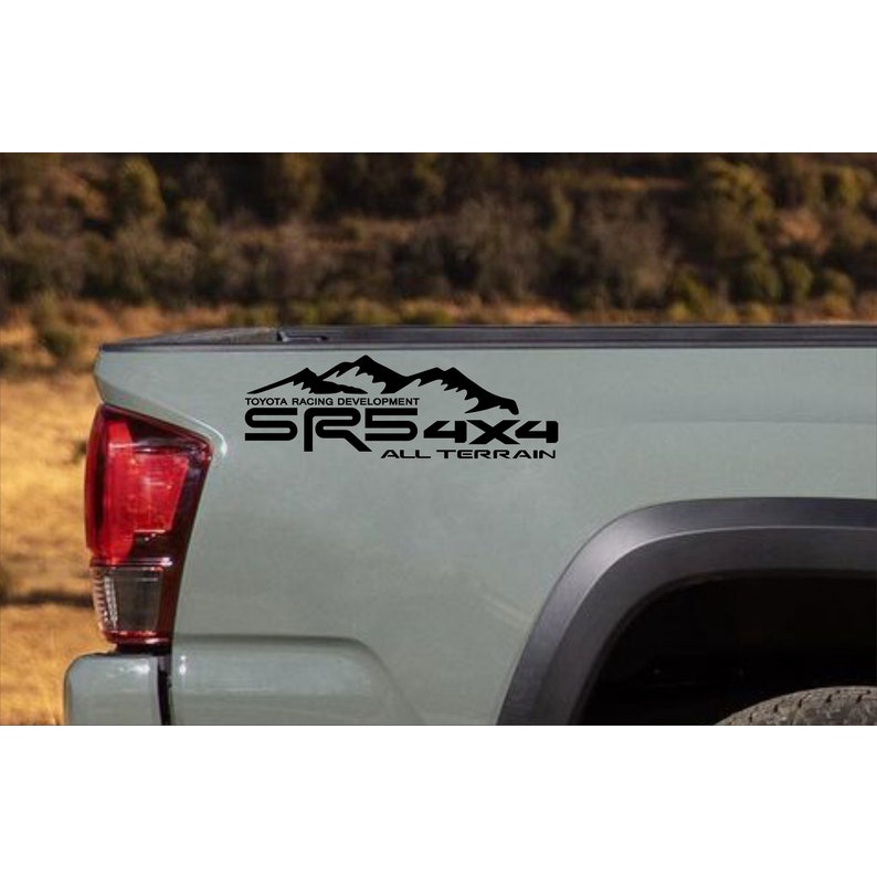 2x Toyota Tundra Tacoma SR5 4X4 All Terrain Mountain Bed Vinyl Decal ...