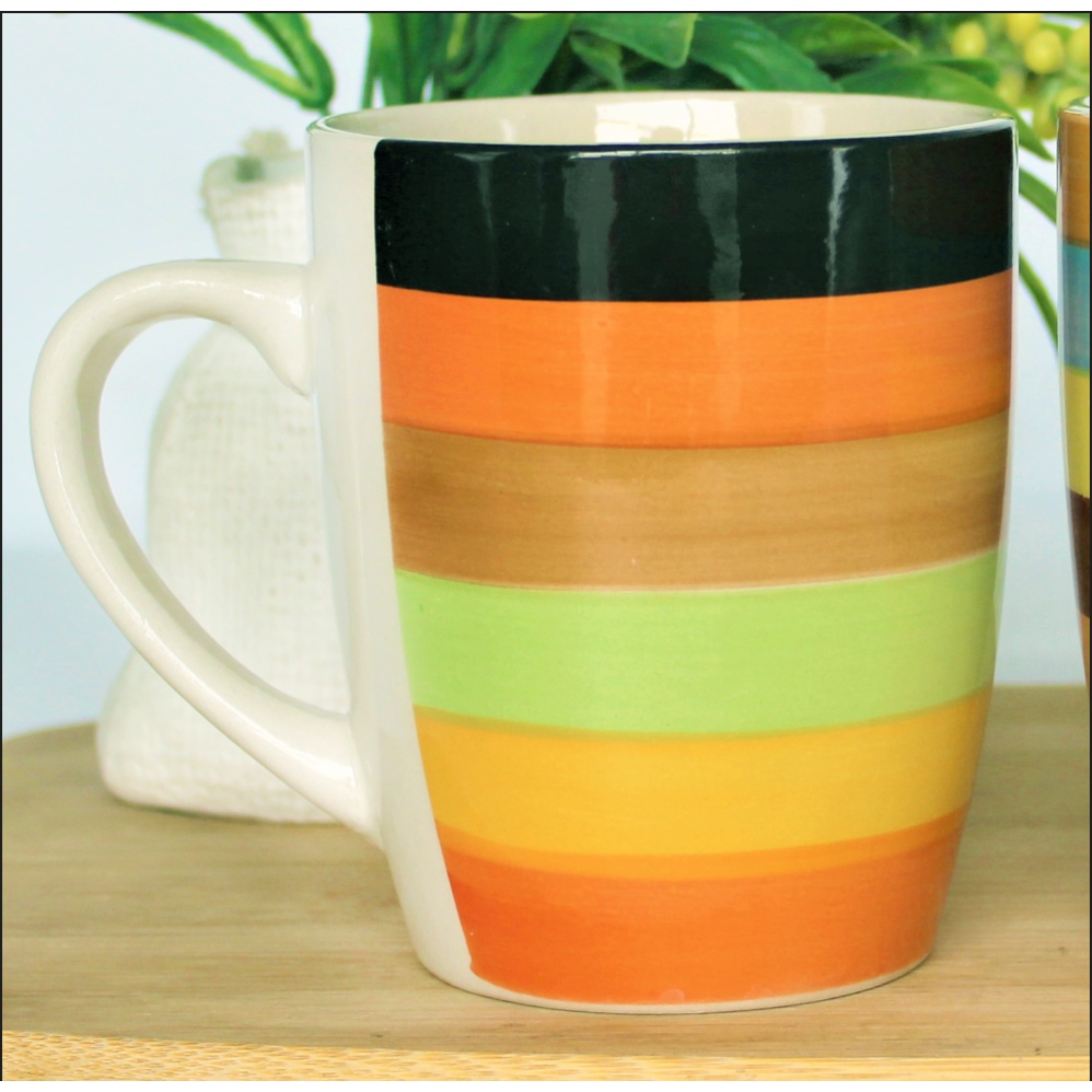 Hand Printed Design MUG-A1, A2, A3, A4 Cup Water Mugs with Handle Glass ...