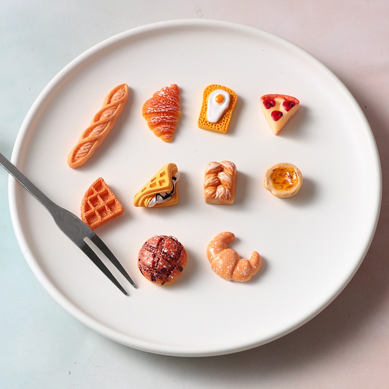 Cute Croissant Cake Croc Jibbits Egg Tart Shoe Charms Baguette Waffles ...