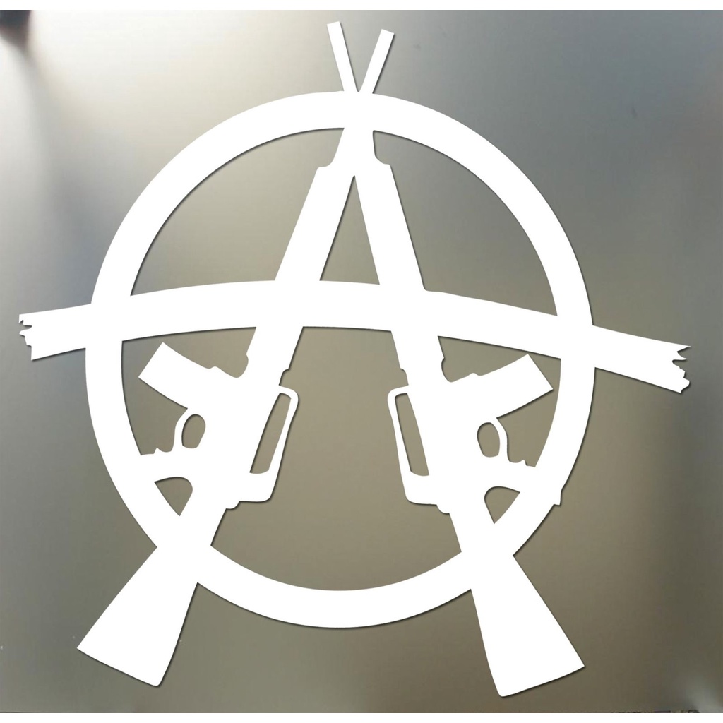 Anarchy Sticker M16 3" AR15 SOA sons wall AR-15 M-16 GUN | Shopee ...