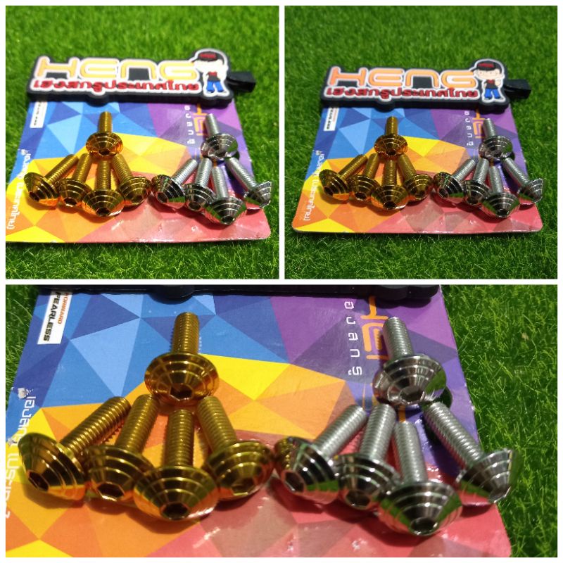 'Honda click v2 /v1 muffler bolts set heng gold bolts thailand mushroom ...