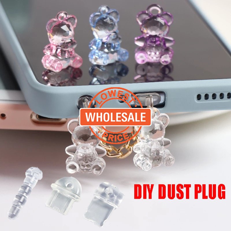[Wholoesale Pirce]DIY Dust Plug Transparent Charging Port Dust Plug ...