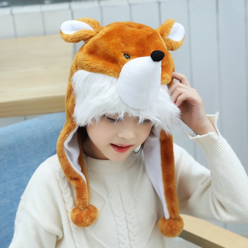 Furry animal hat cute cartoon animal cap Free size animal hat for KID ...