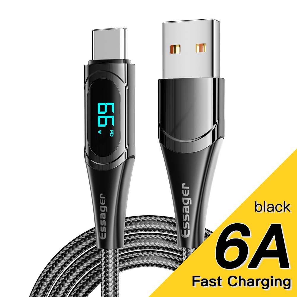 Essager 66W Type C cable 100W/5A type c to type c cable PD super fast ...