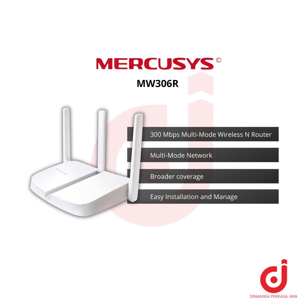 Mercusys MW306R 300Mbps Wireless Router WIFI 2.4GHz Antenna 3 | Shopee ...