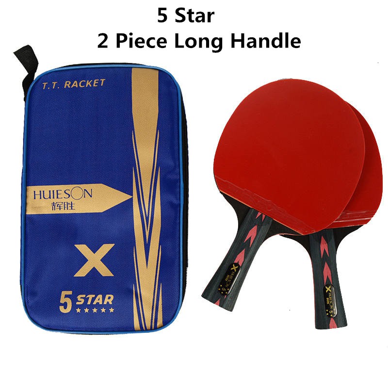 Huieson 2Pcs 5 Star Carbon Table Tennis Racket Set Lightweight Powerful ...