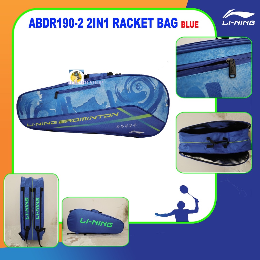 LINING ABDR190-2 RACKET BAG (BLUE) | Shopee Philippines