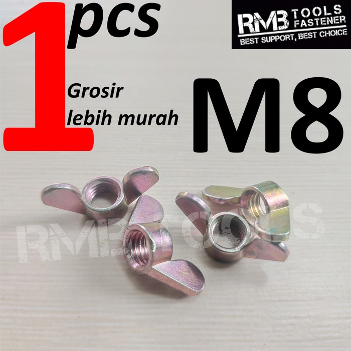 MUR BABET M8 / MUR COR M8 / MUR KUPING M8 / WING NUT M8 | Shopee ...