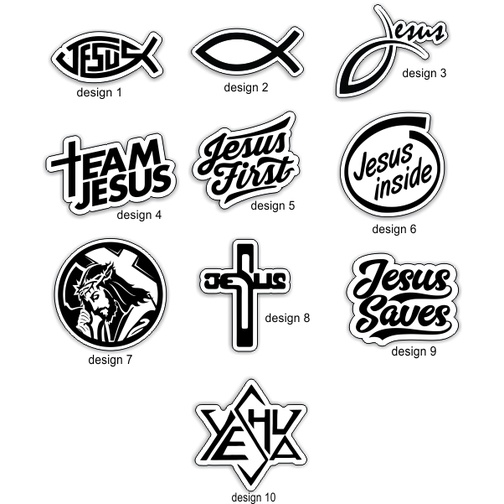 JESUS Saviour Stickers for Car and Motorcycles Quality Waterproof Vinyl ...