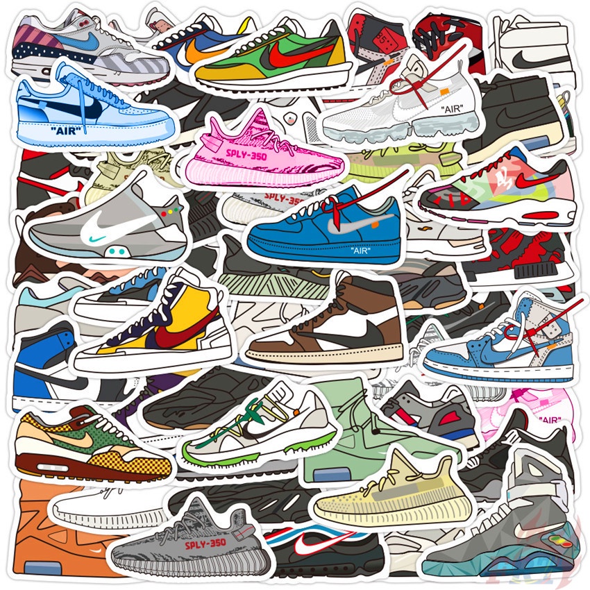 Sports Shoes - Fashion Brand Series 05 Stickers 50Pcs/Set DIY Luggage ...