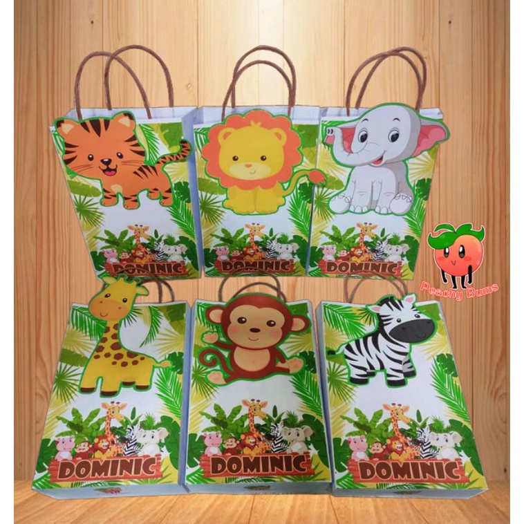 JUNGLE SAFARI Party Loot bags | Safari Animals (7x4x2 inches) | Shopee ...