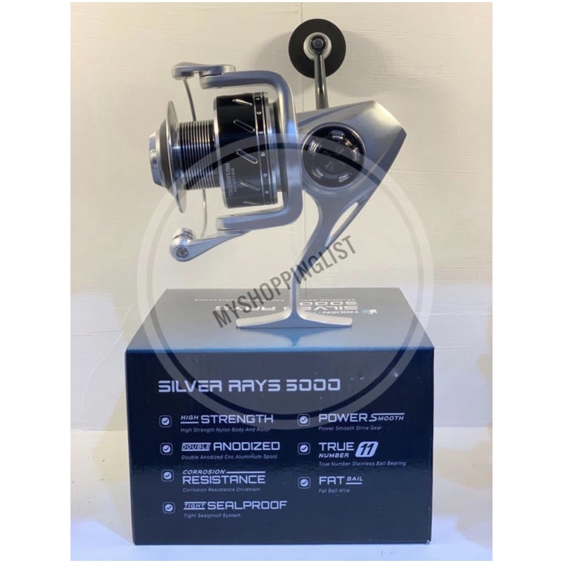 Tridentech SilverRays 5000 SaltWater MetalBody Silver Rays Spinning Reel | Shopee Philippines