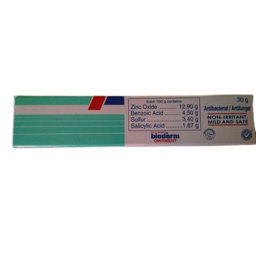 Bioderm Zinc oxide Benzoic Acid Sulfur Salicylic Acid 30g | Shopee ...