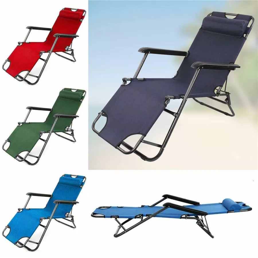 Portable Multifunctional Outdoor Foldable Chair Folding Bed Tent Bed Garden Chair With Headrest