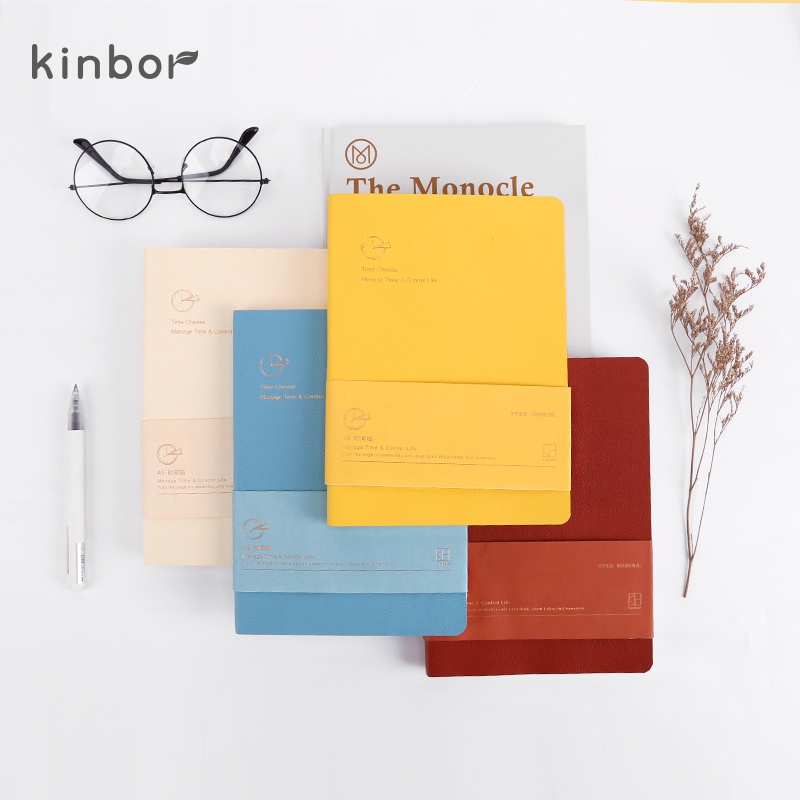 Kinbor Handbook A5 Notebook Time Organizer Self-filling Annual Calendar ...