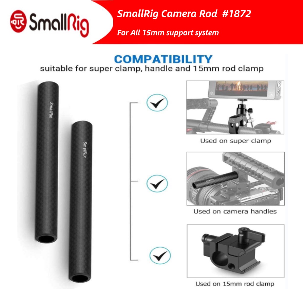 SmallRig 15mm Carbon Fiber Rod (150mm, 6 Inches) 1872 | Shopee Philippines
