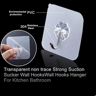 2pcs Transparent hook Bathroom hook Kitchen hook Traceless strong ...