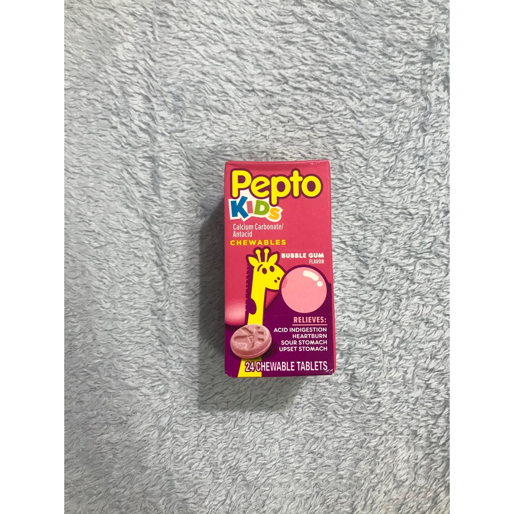 Pepto Kids Calcium carbonate Antacid Chewable | Shopee Philippines