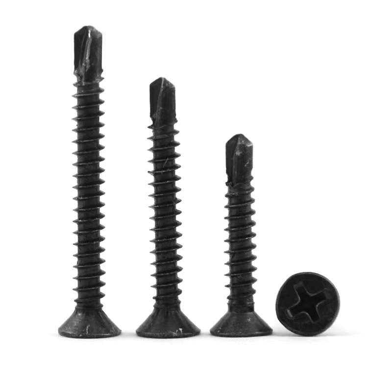 (100pcs) Gypsum Screw Black screw for wood for metal #6x3/4,1,1-1/4,1-1 ...