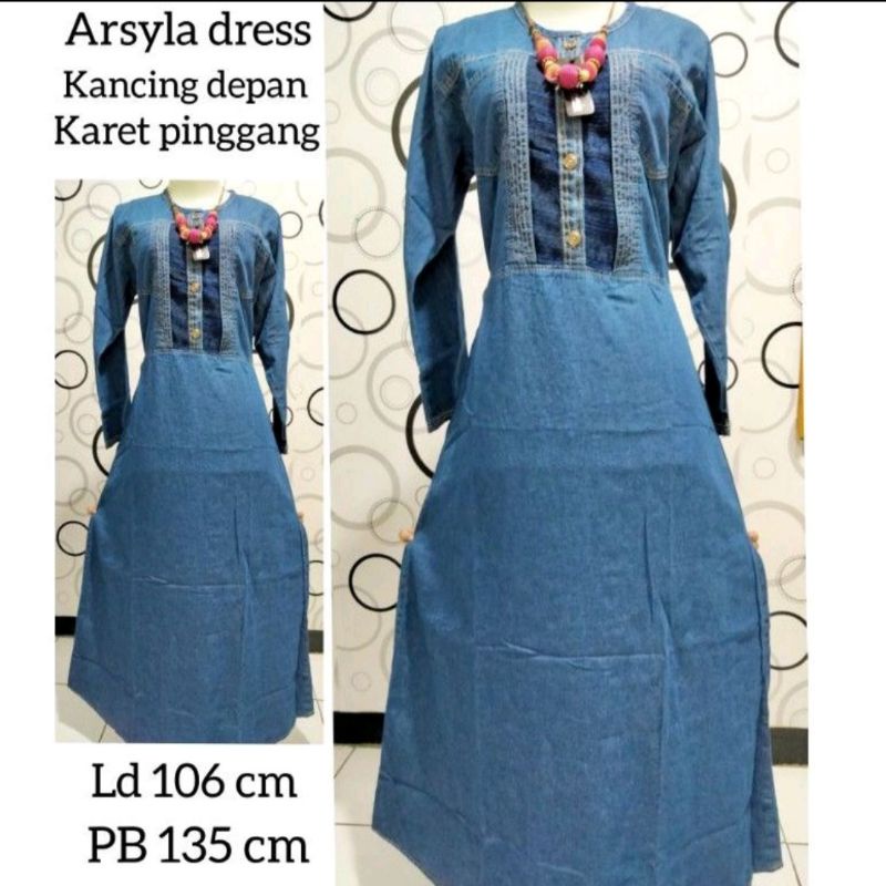 Robe jeans Arsyla Dres levis Muslim Women's Fashion | Shopee Philippines