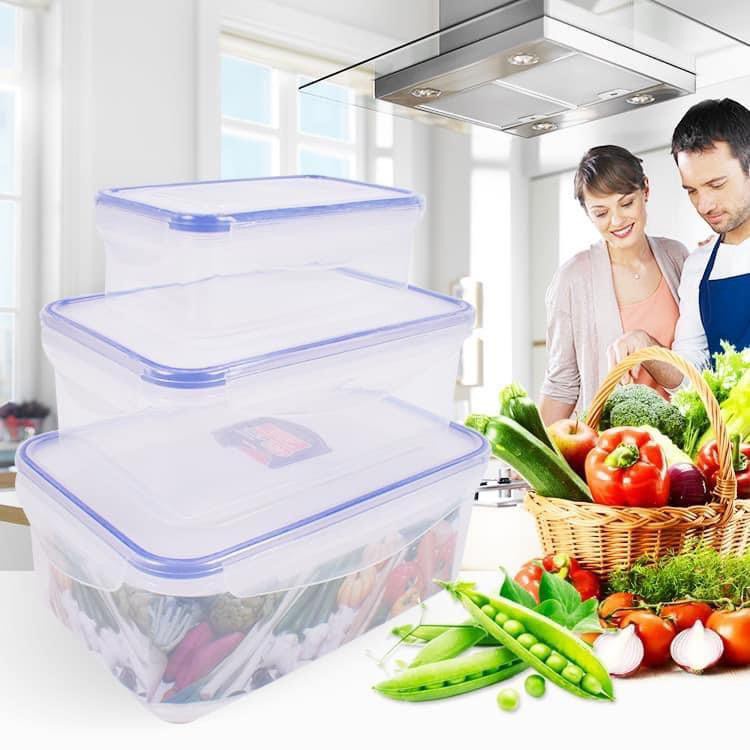 Transparent Food Preservation Canisters Box Refrigerator Plastic Box ...