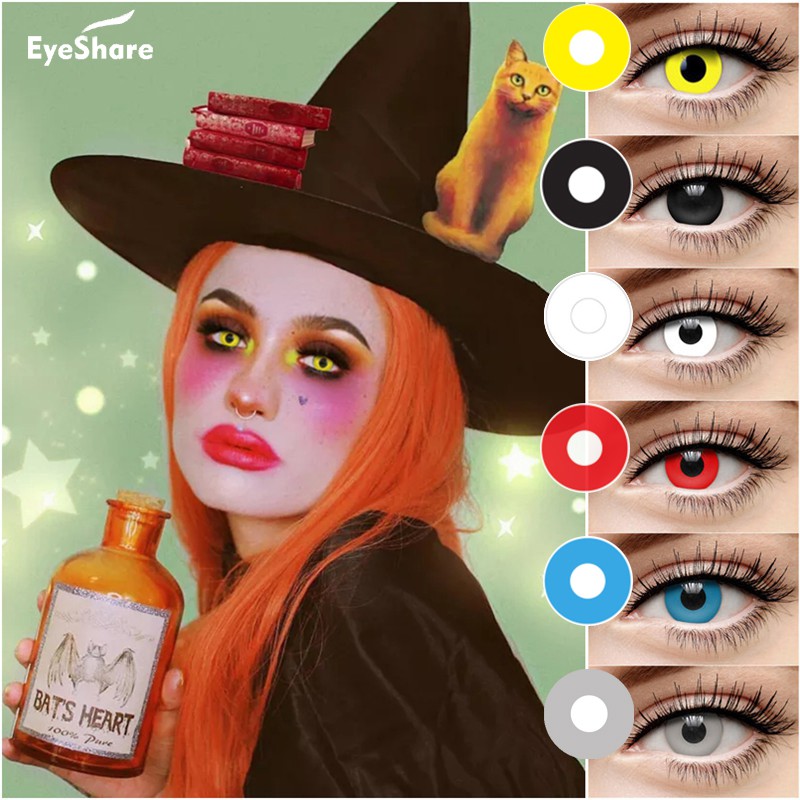 Eyeshare Pure Color Contact Lens Cosplay Halloween Moisturizing Yearly ...