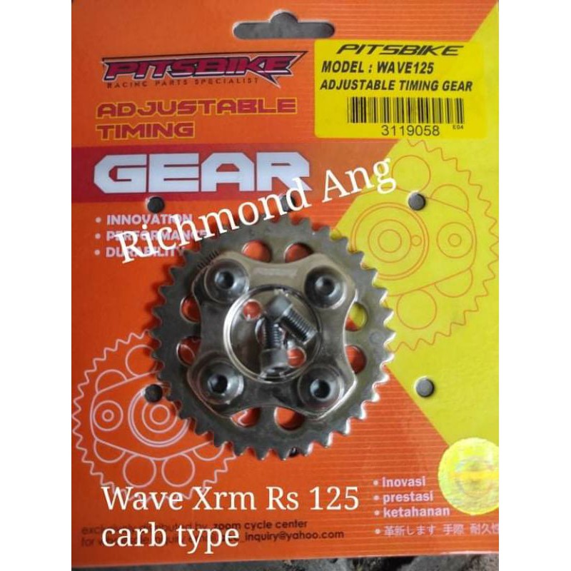 PITSBIKE racing adjustable cam timing gear sprocket wave xrm 100 110 ...