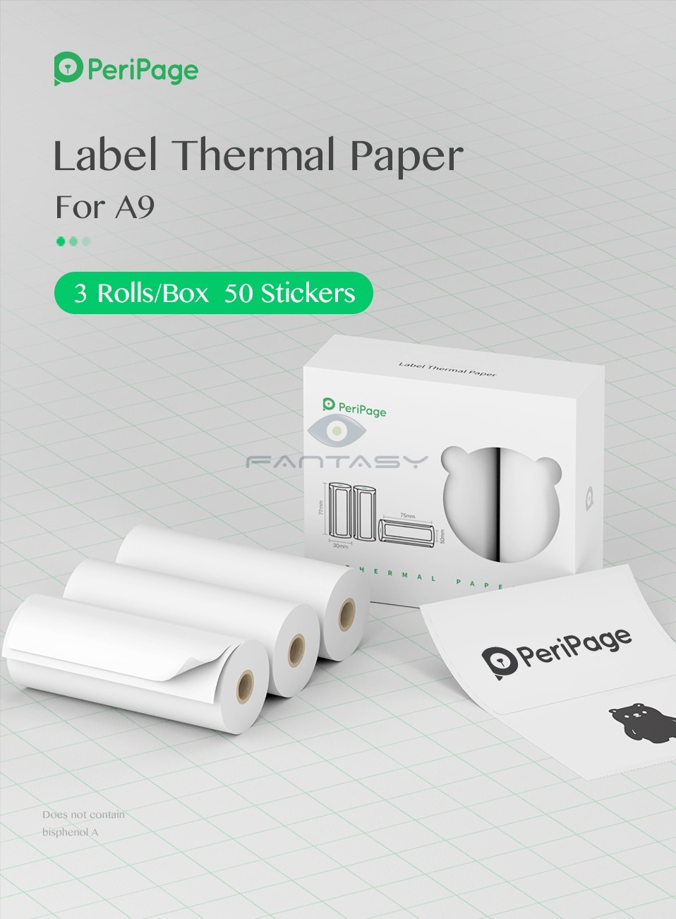 Peripage Notes Thermal Paper Sticker Translucent For Bpa-Free Printable ...