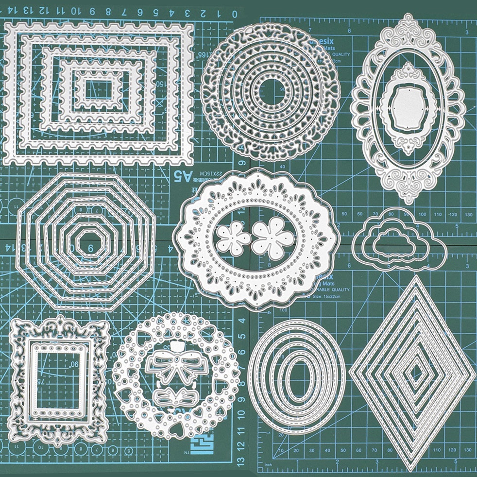 Geometric Shape Metal Frame Cutting Dies Embossing dies For DIY ...