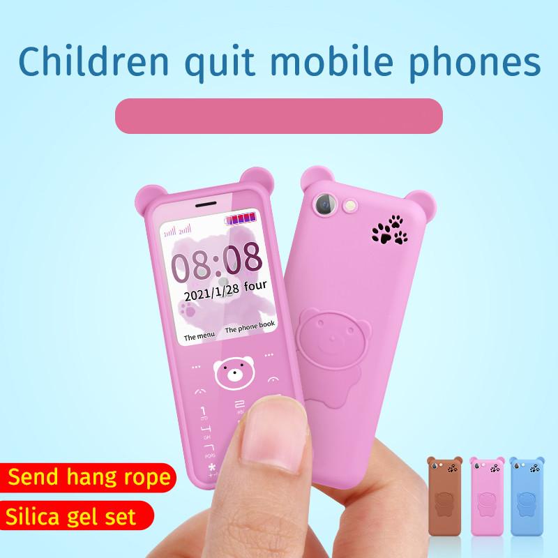 Cute Bear Cartoon Kid Card Cellphones 1.77 Inch 1000 mAh Bluetooth MP3 ...