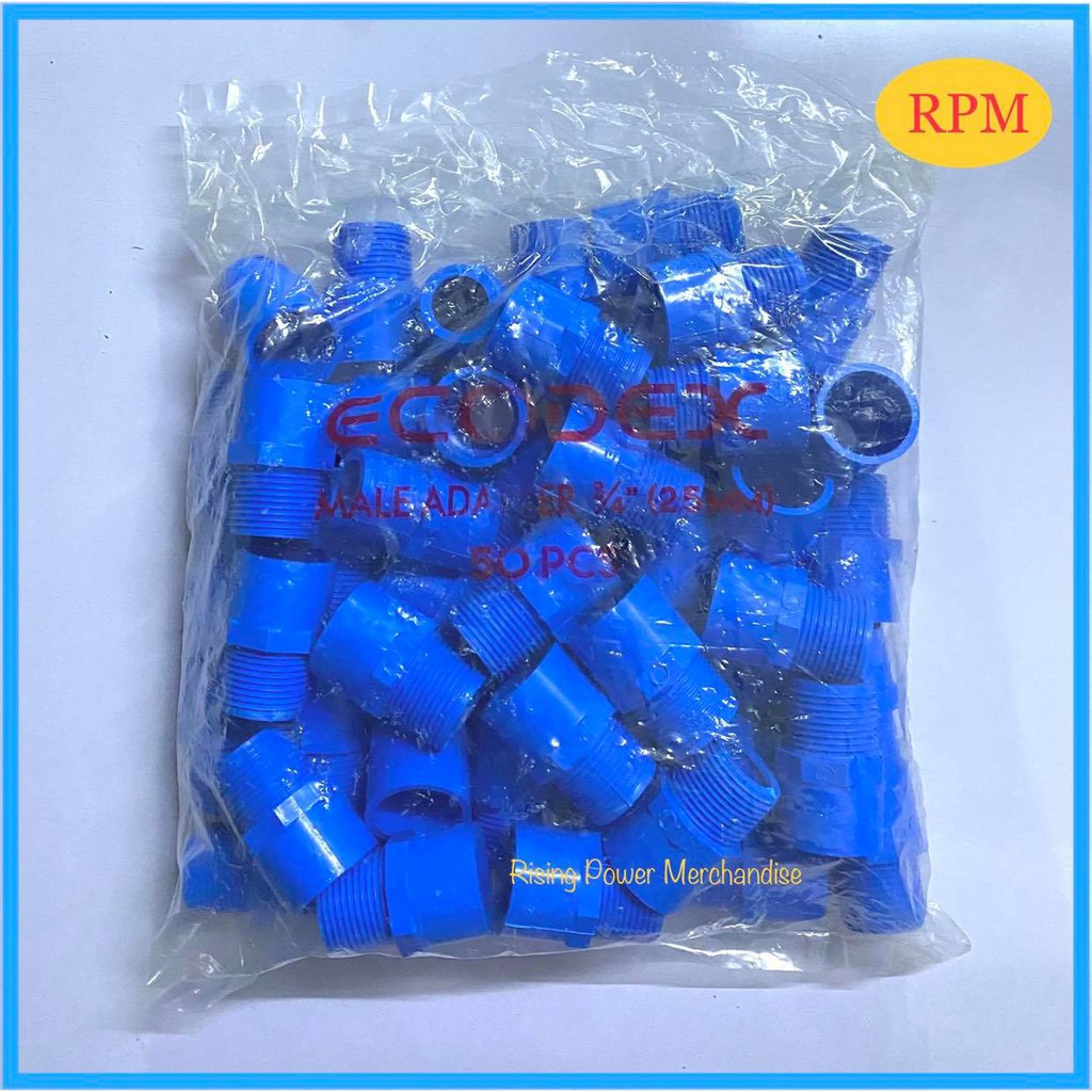 Ecodex PVC Blue Male Adapter 1/2" ( 20mm ) ( 50pcs ) | Shopee Philippines