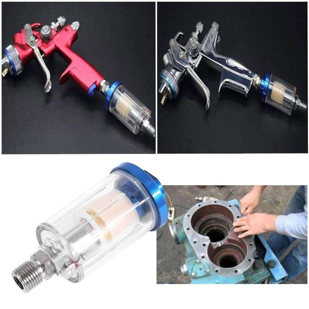 Inline 1/4'' Oil Water Separator Air Filter For Compressor Spray Paint ...