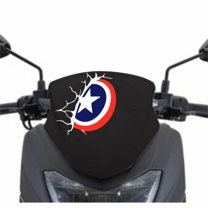 Sticker windshield Captain america visor Motorcycle sticker | Shopee ...