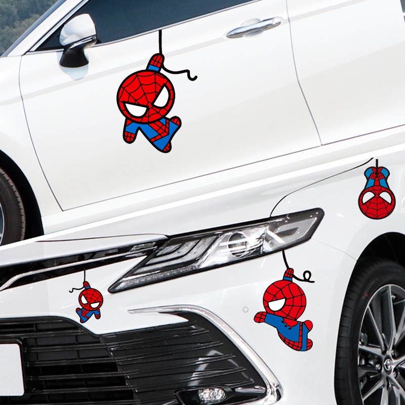 Spiderman Reflective Sticker Car Motorcycle Helmet Cartoon Funny Marvel ...