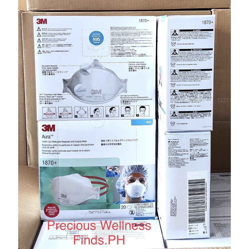 3M 1870+ Particulate Respirator N95 and Surgical Mask [ 10 Pieces and ...