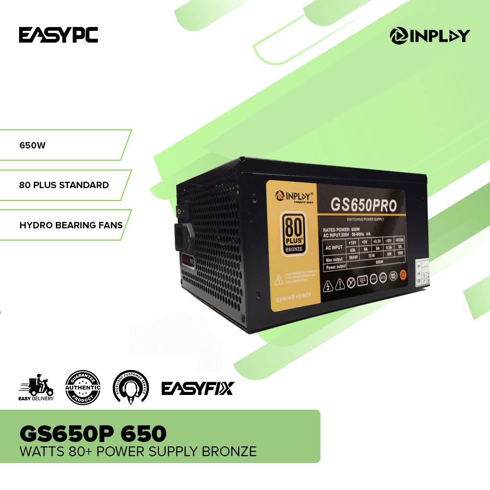 EasyPC | InPlay GS450P 450 Watts | GS550P 550 Watts | GS650P 650 Watts ...