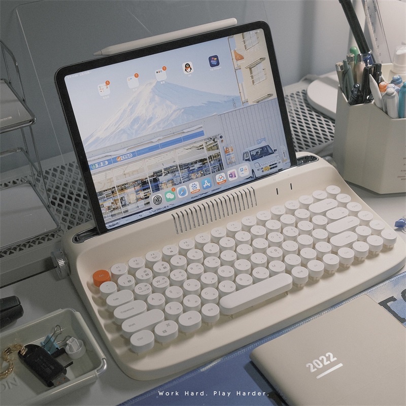 Actto Korean Keyboard Retro keyboard Mini Bluetooth Keyboard Multi ...