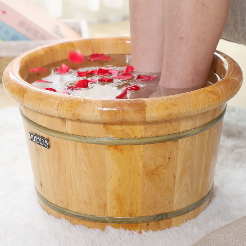 Wooden Foot Bucket, Bath Spa Sauna Accessories Healthy Leg Massage ...