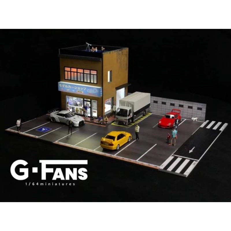 1/64 G-Fans Diorama McDonald's 7-11 Starbucks KFC Family Mart Model Car ...