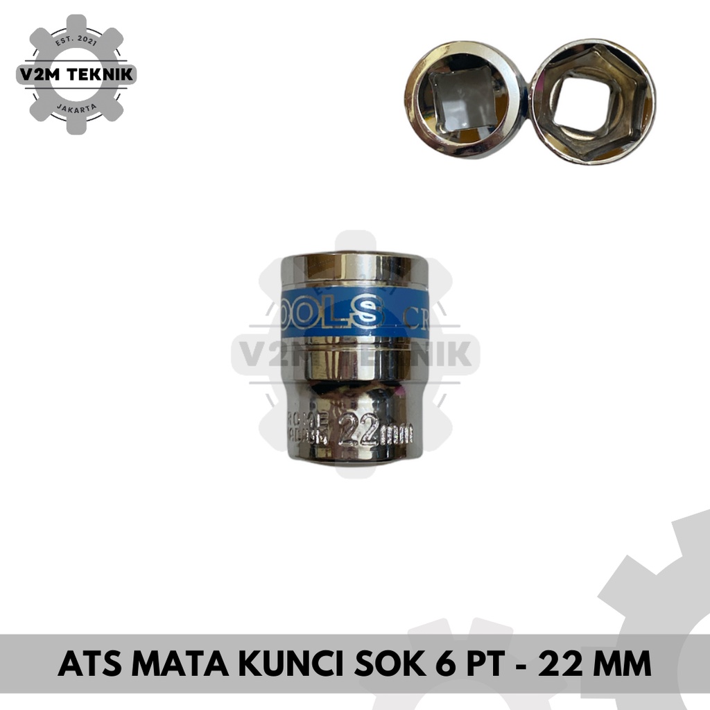 MATA Ats Sock Wrench Eye 1/2 Inch 6 PT - 22mm / Sock Eye 22 mm / Shock ...