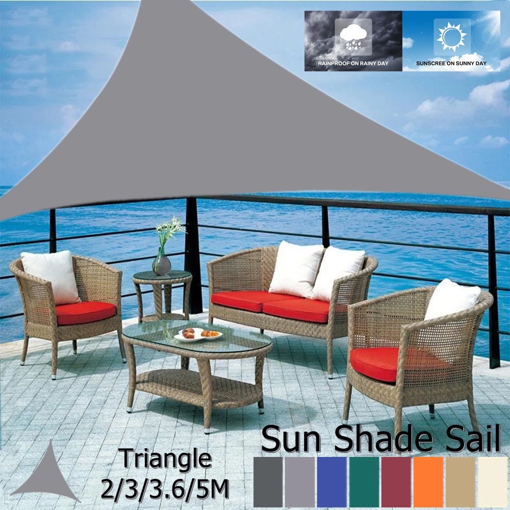 Triangle Sun Shade Sail Waterproof Outdoor Awnings Garden Awning ...
