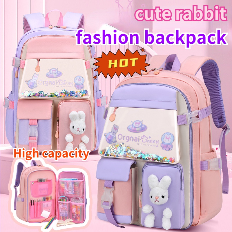 Cute Rabbit Kids Backpack Multifunctional Large Capacity Waterproof ...